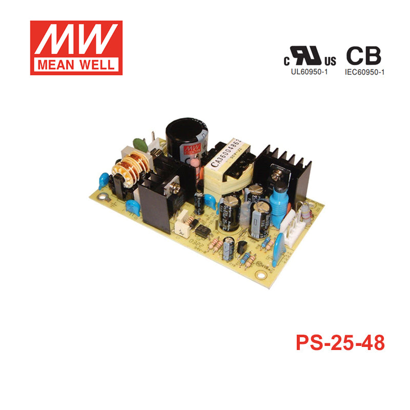 Mean Well PS Series PS-25-48 Power Supply - Open Frame Type ...