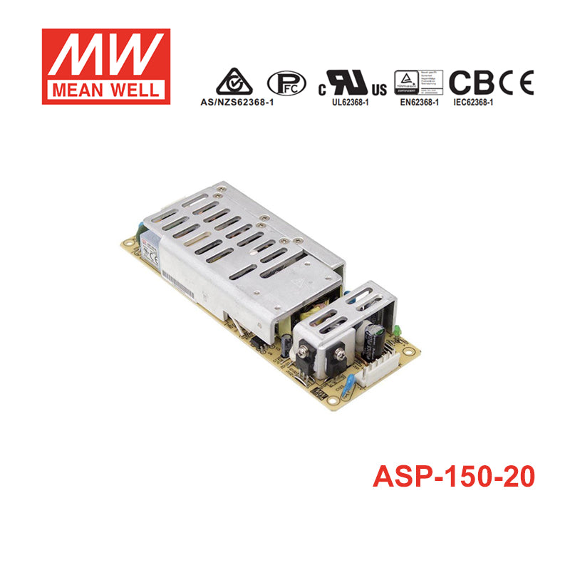 Mean Well Mean Well ASP Series ASP-150-20 Power Supply - Open Frame ...